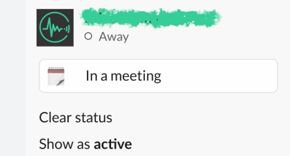 Slack: Always active in 2 steps - Status Holder